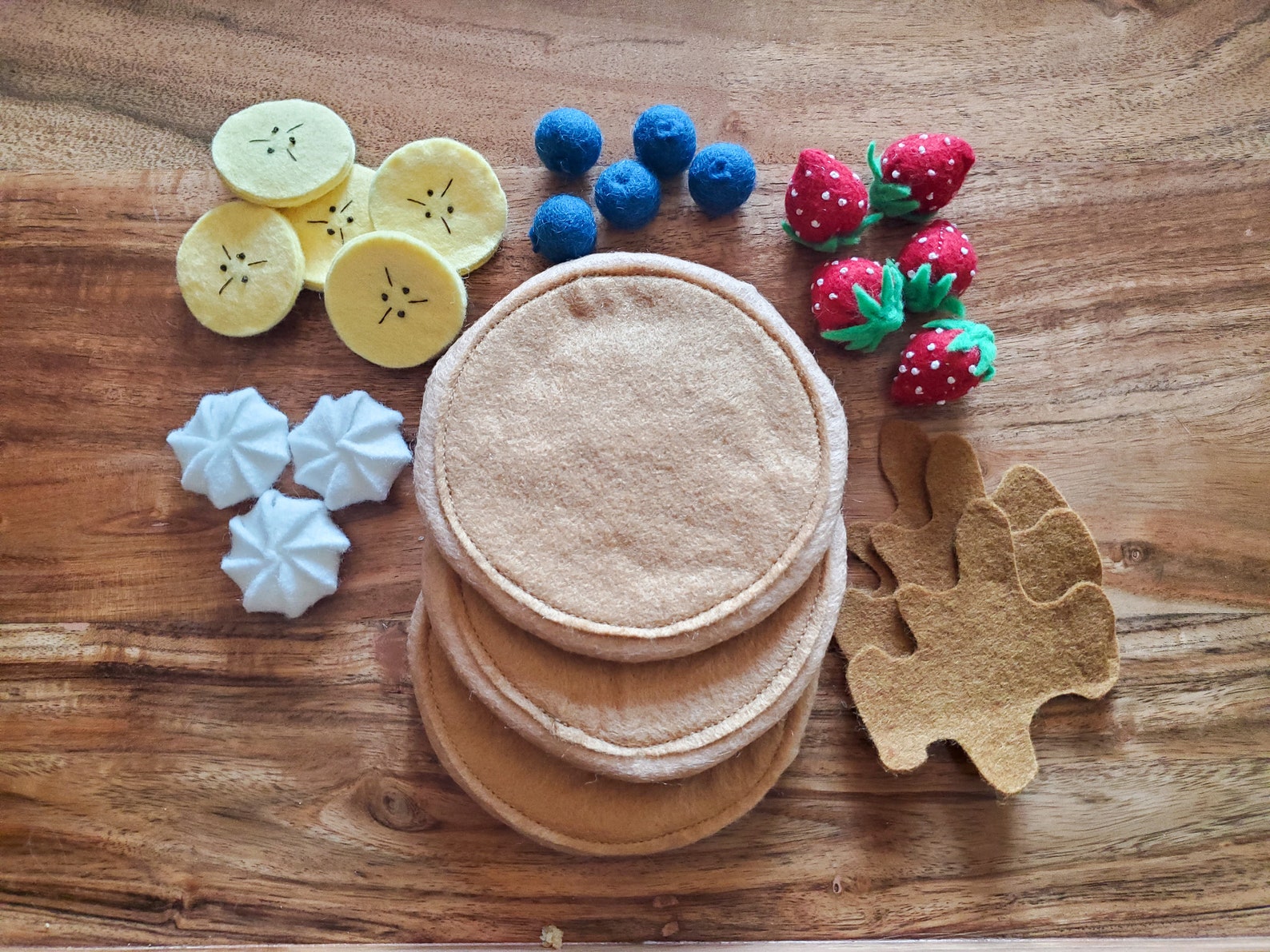 Wool Blend Felt Pancake Breakfast Set - Etsy