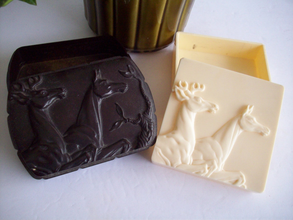 Vintage Art Deco Hickok Boxes With Stag / Deer / Buck / Horse - Etsy