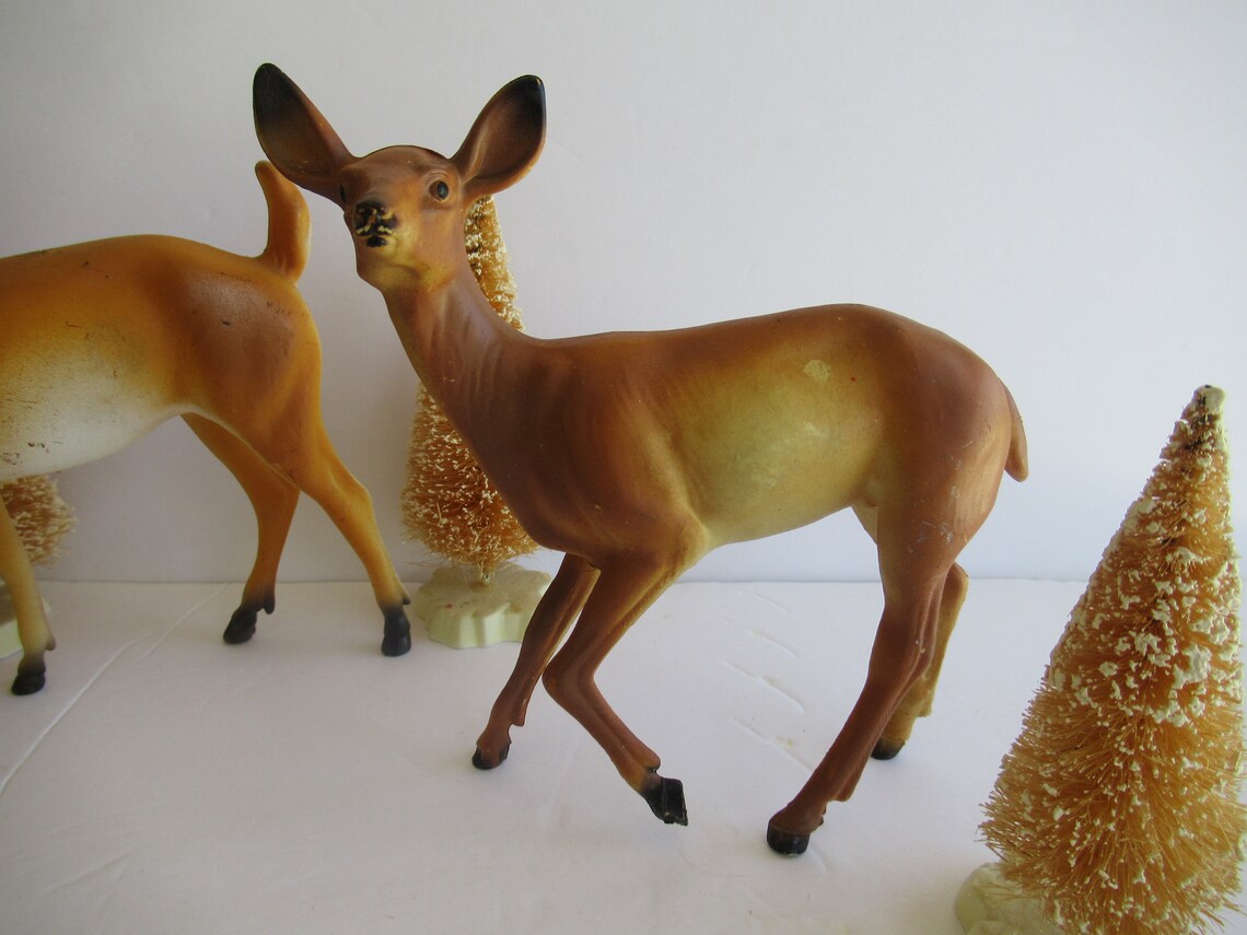 Vintage Large Plastic Cute Deer / Buck / Doe / Display / Decor | Etsy