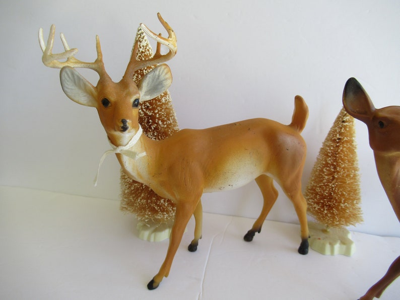 Vintage Large Plastic Cute Deer / Buck / Doe / Display / Decor | Etsy