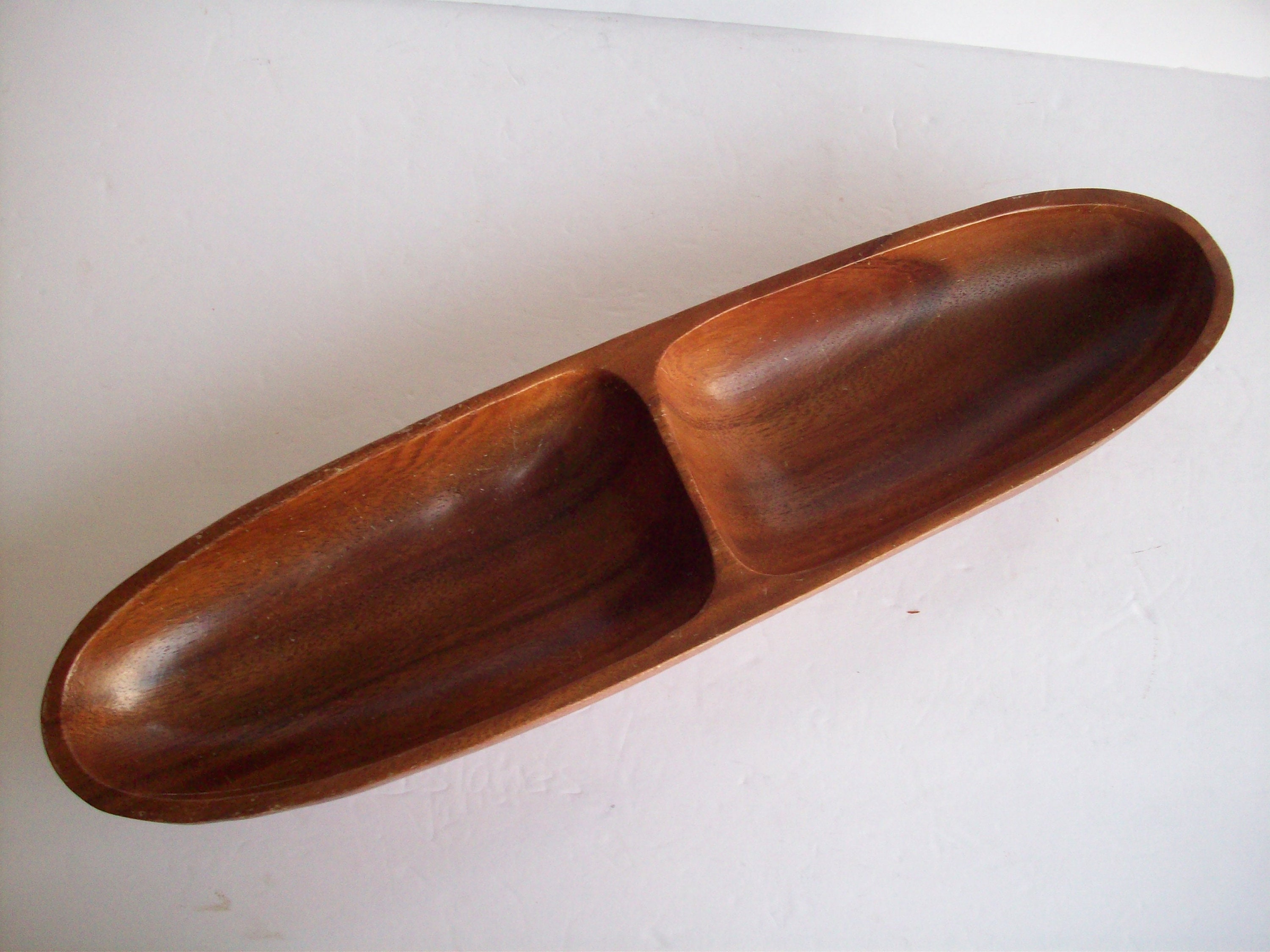 Wooden Split Divider Bowl/Tray/Divider Server/Trinket Holder | Etsy