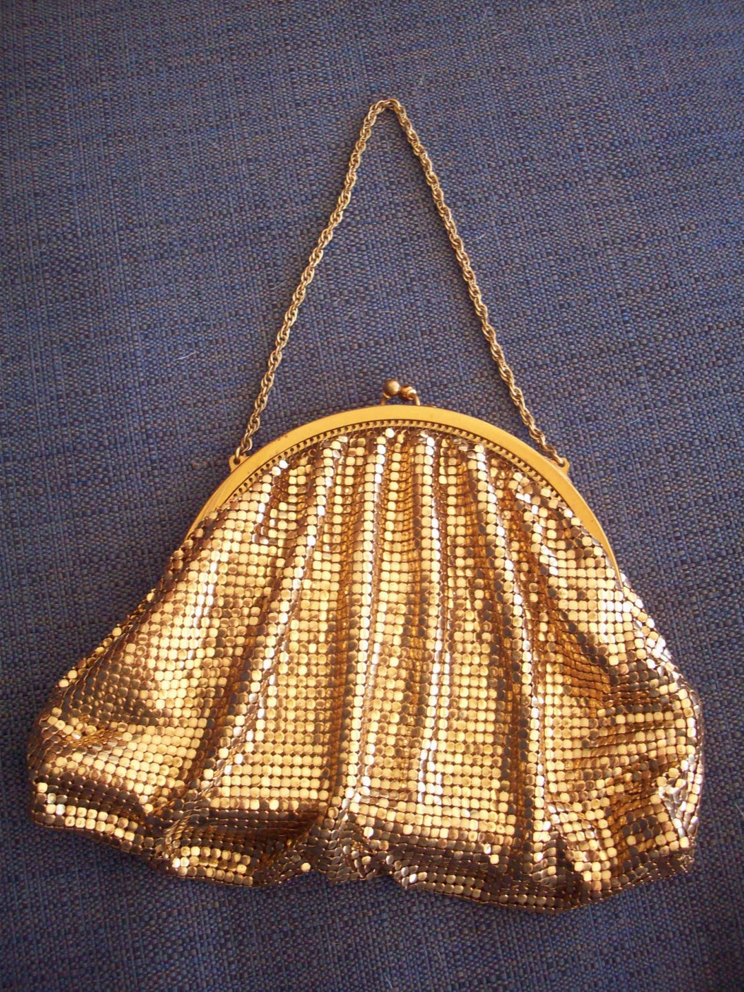 Gold Metal Mesh Handbag by Whiting & Davis - Etsy