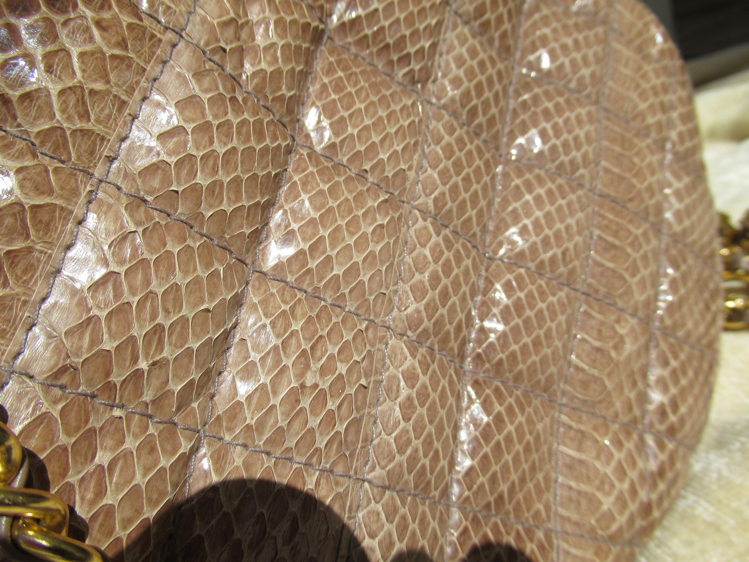 Vintage Classy Tan Snake Skin Purse by Magnum Fashion | Etsy