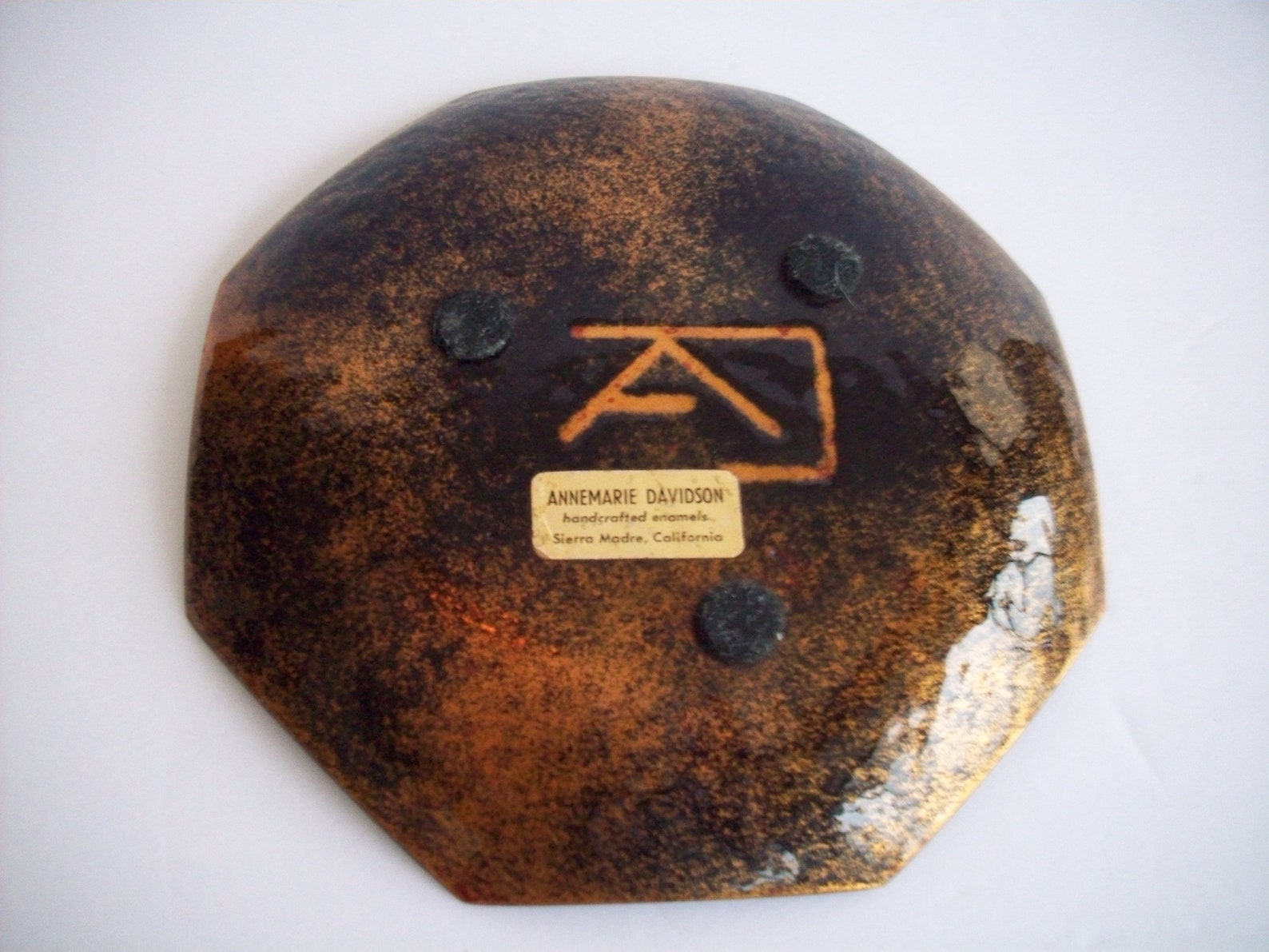 Vintage MCM / Enamel / Copper Octagonal Tray/dish/plate - Etsy