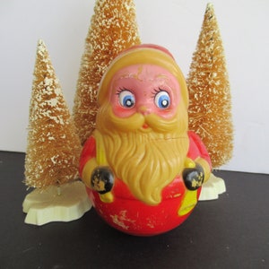 Antique Roly Poly Weeble Wobble Santa, Kiddie Products Inc., Avon, Mass ...