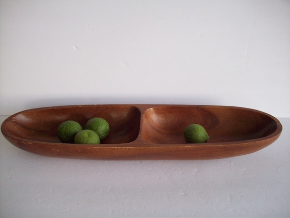 Wooden Split Divider Bowl/tray/divider Server/trinket Holder - Etsy