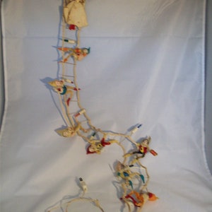 Antique Snow White and the Seven Dwarfs Climbing a Rope Ladder, Lighted ...