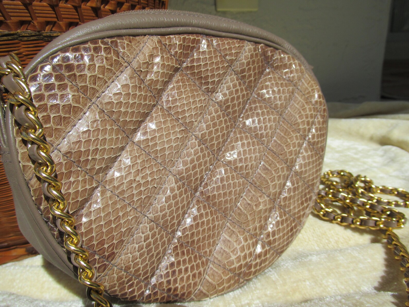 Vintage Classy Tan Snake Skin Purse by Magnum Fashion | Etsy