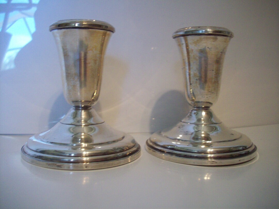 Garden Silversmiths Limited Sterling Silver Candle Sticks - Etsy