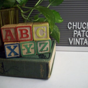 Vintage Wooden Child Blocks: ABC XYZ - Etsy