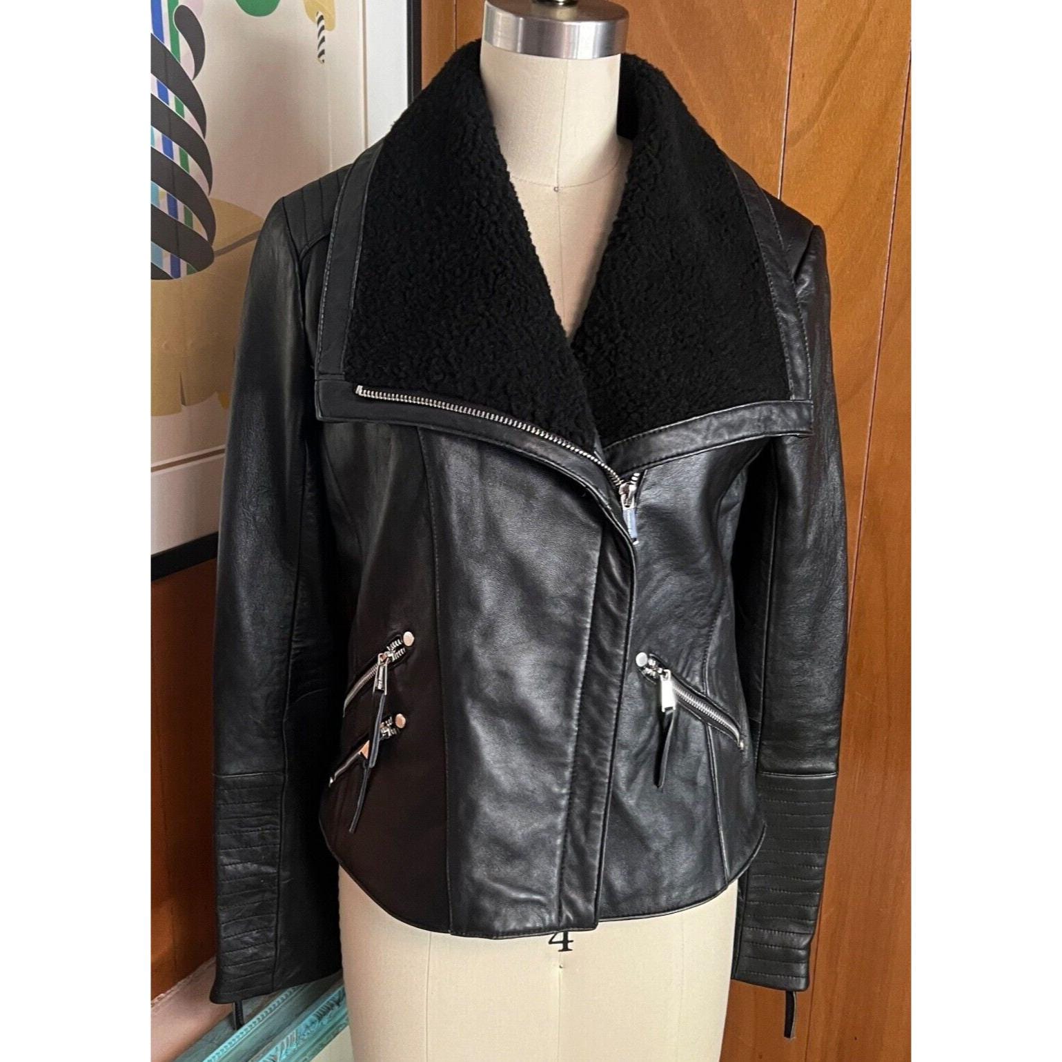 Christian Reed NY Women Sz S Zipper Black Leather Jacket Christian Reed NY Women Sz S Zipper Black Leather Jacket