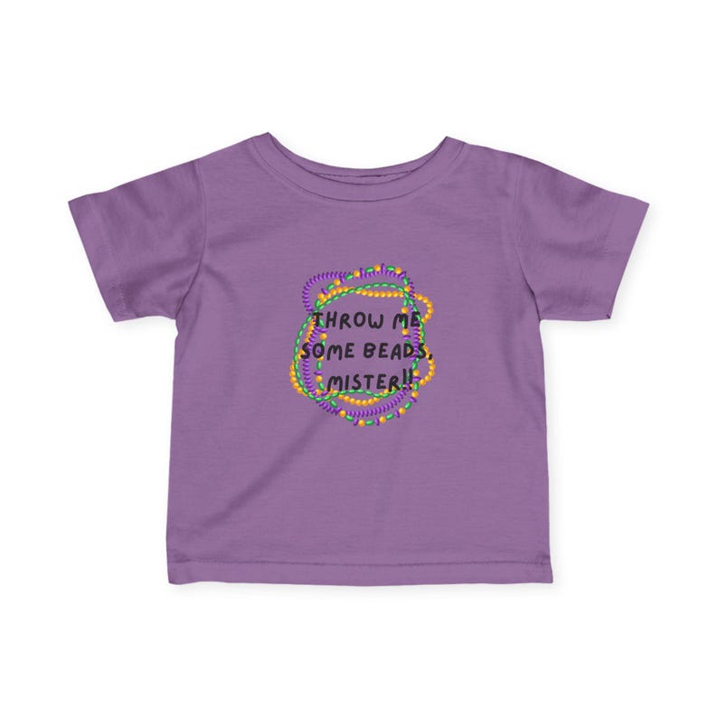 Throw Me Some Beads Mister Infant Tee | Mardi Gras Beaded Necklace ...