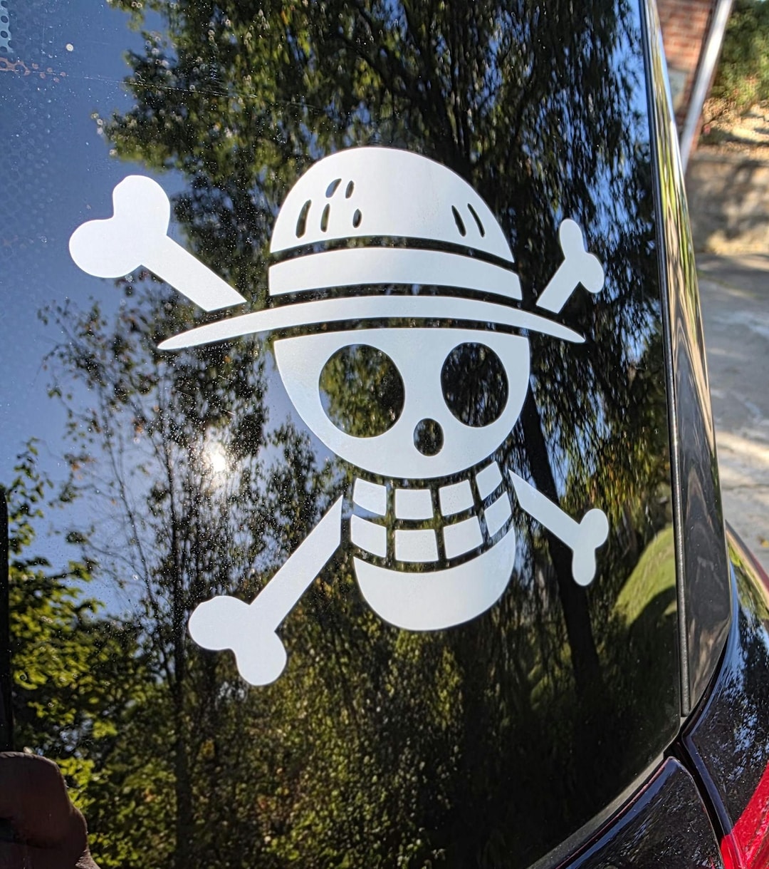 One Piece Inspired Jolly Roger Vinyl Decal, Car Accessory, Laptop ...