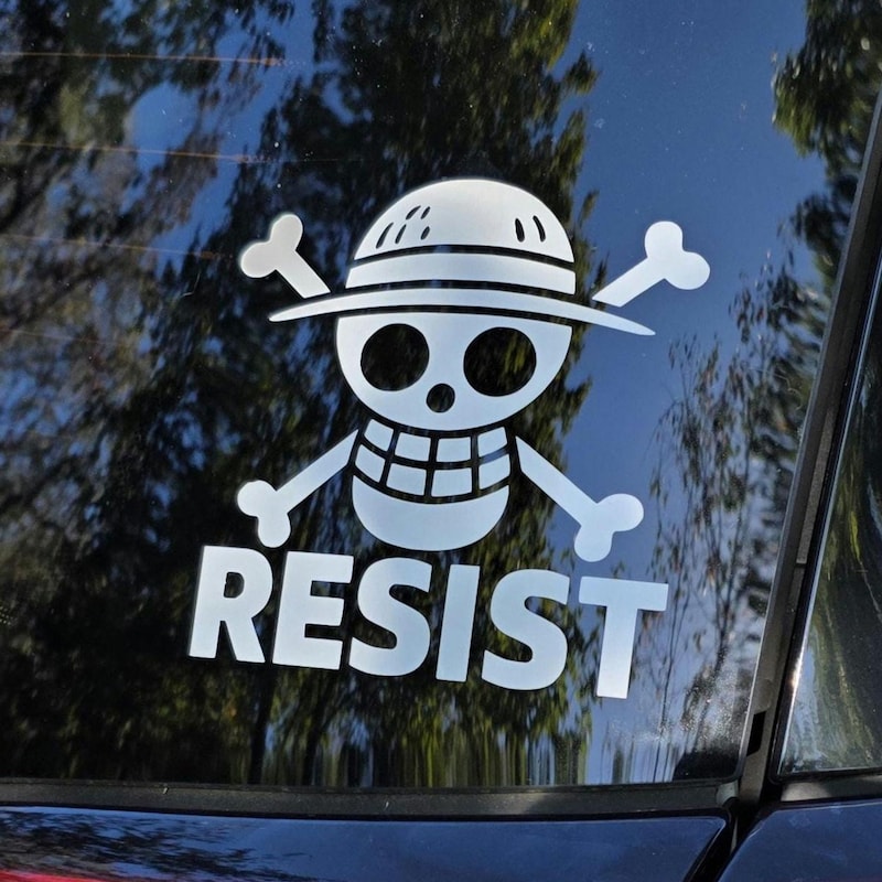 White One Piece Car Decal - Etsy