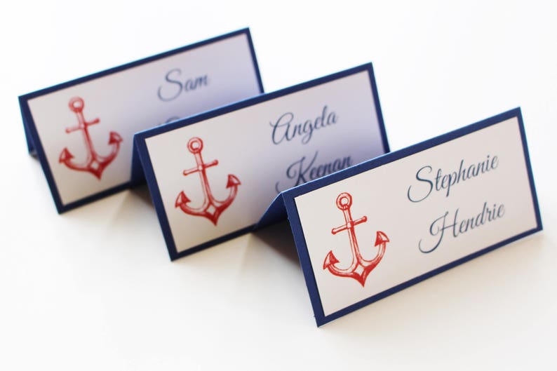 Nautical Anchor Place Cards | Etsy