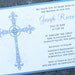 Blue Decorative Cross Baptism or Communion Invitation;decorative Cross ...
