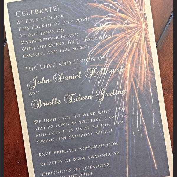 Firework Invitation - Etsy