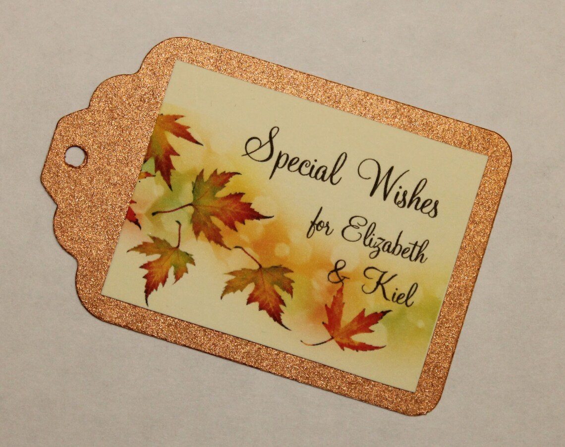 Falling Leaves Favor Tags | Etsy