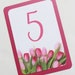 Pink Spring Tulip Table Numbers - Etsy