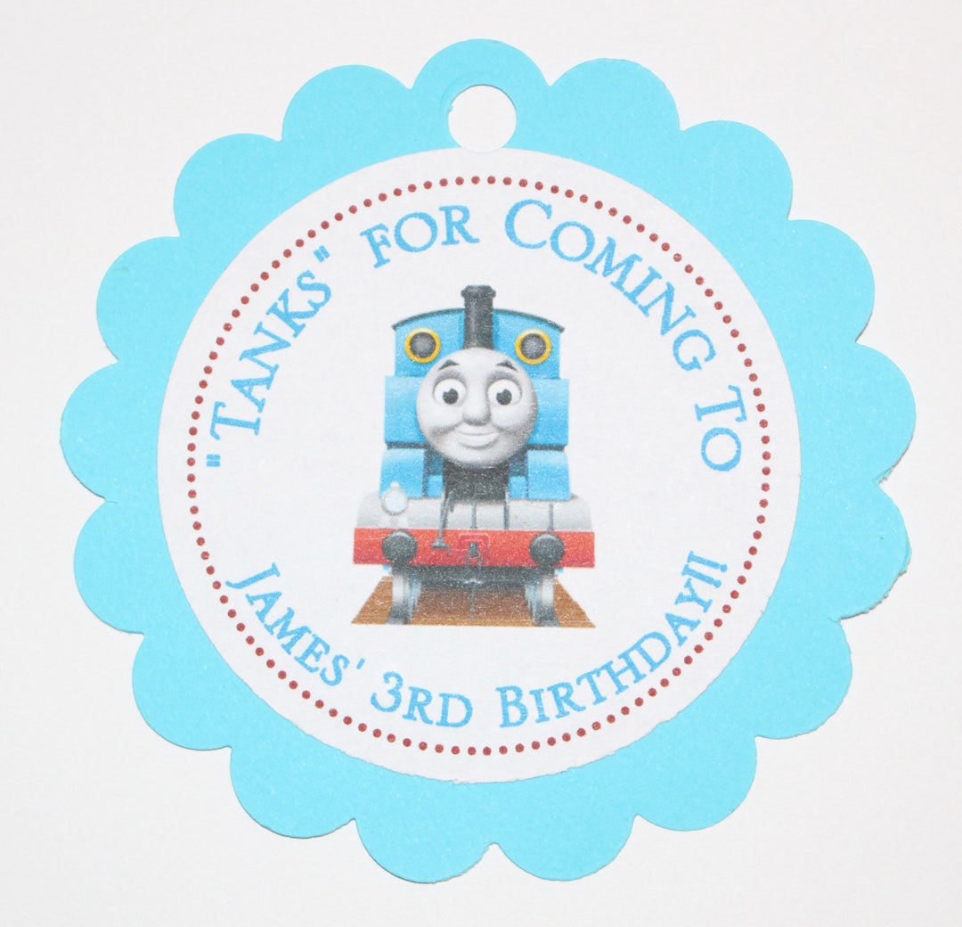 Thomas the Tank Engine Party Favor Tags - Etsy