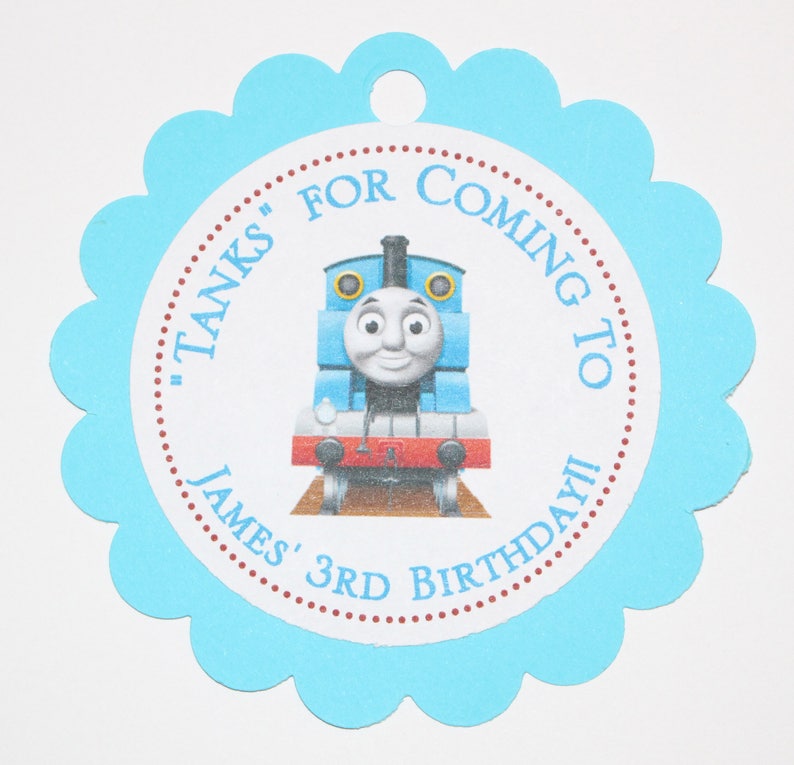 Thomas the Tank Engine Party Favor Tags - Etsy