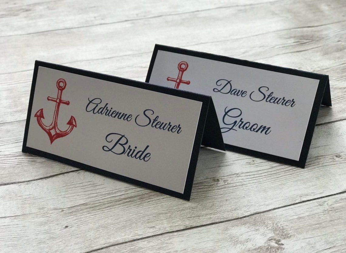 Nautical Anchor Place Cards - Etsy