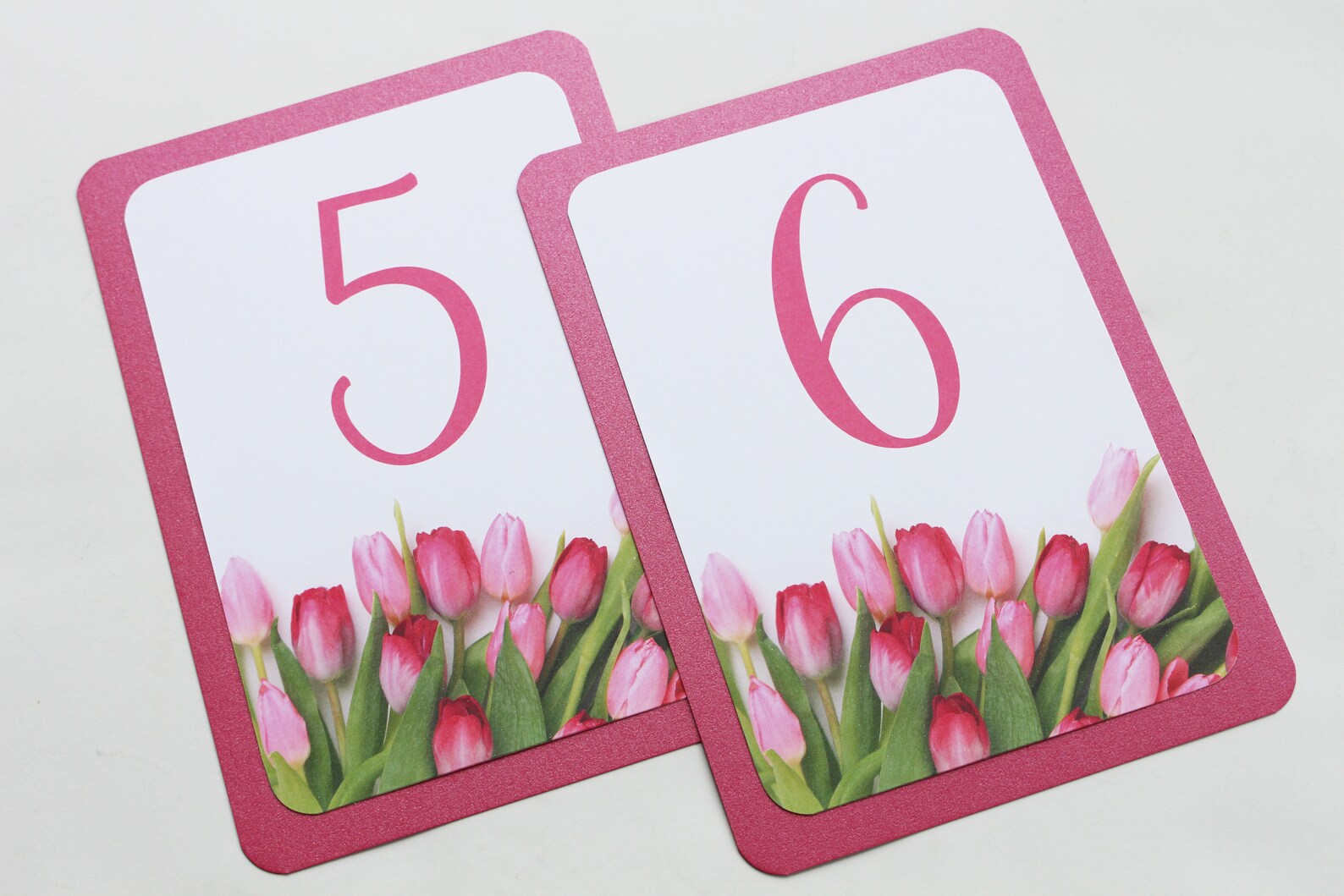 Pink Spring Tulip Table Numbers - Etsy