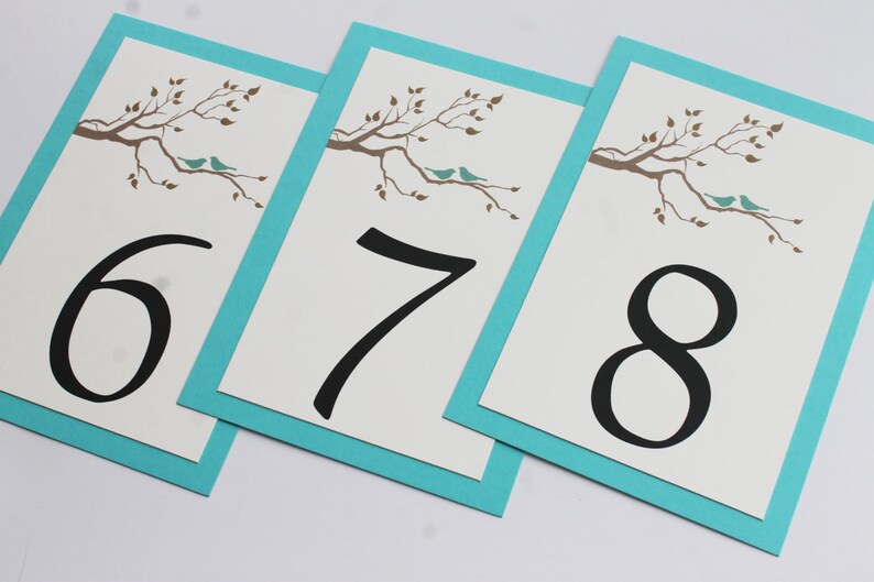 Love Birds Table Numbers | Etsy