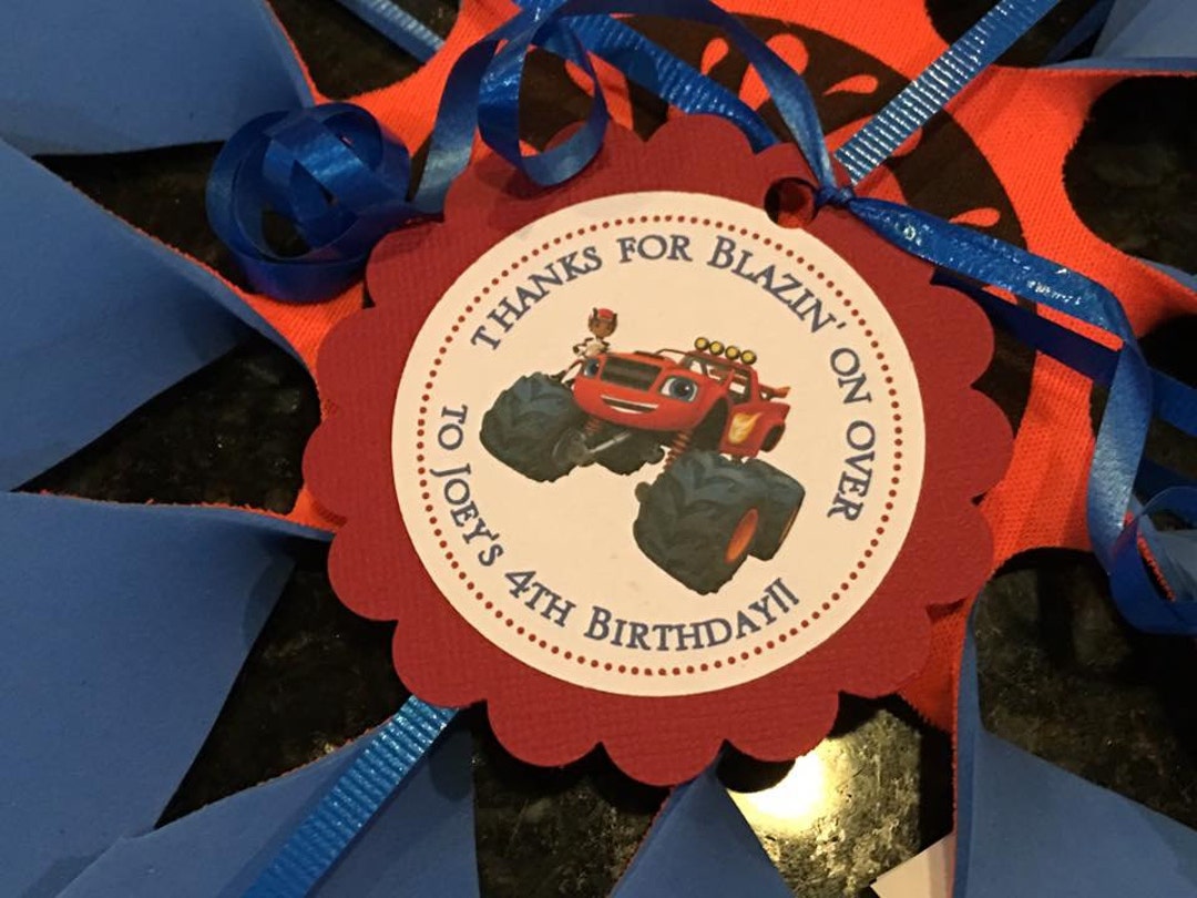 Blaze and the Monster Machines Party Favor Tags - Etsy