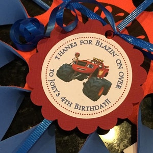 Blaze and the Monster Machines Party Favor Tags - Etsy