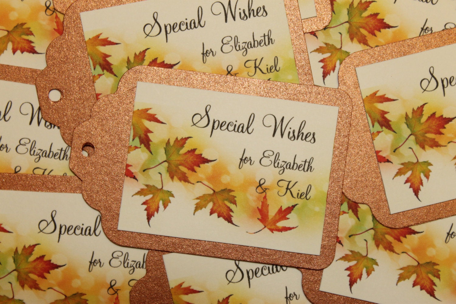 Falling Leaves Favor Tags - Etsy