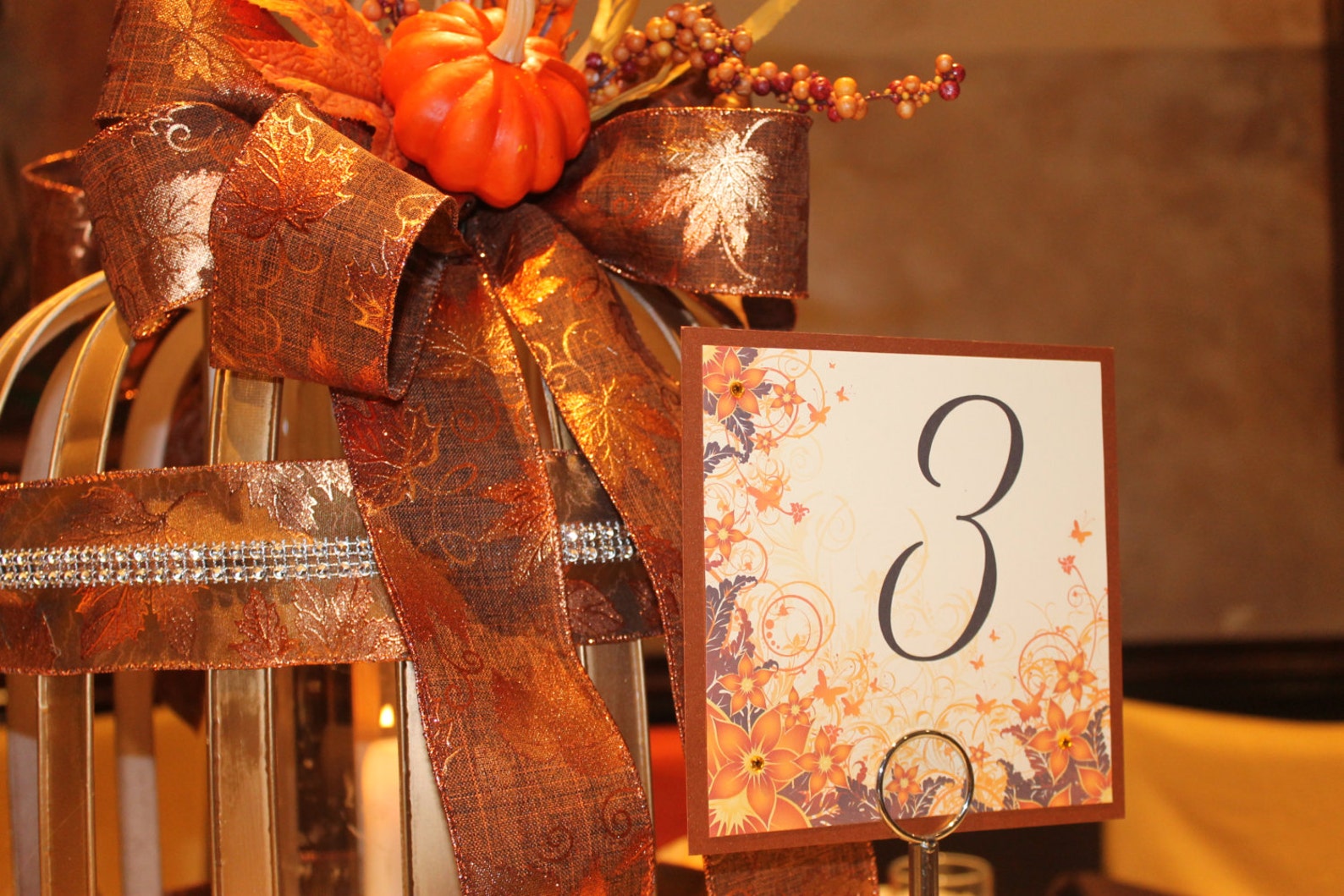 Autumn Elegance Table Numbers - Etsy