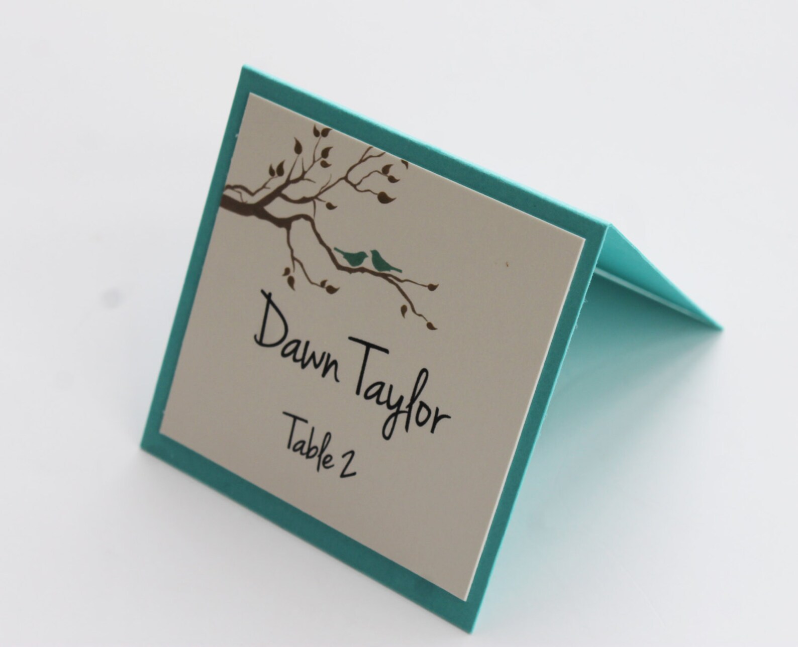 Love Birds Place Card | Etsy