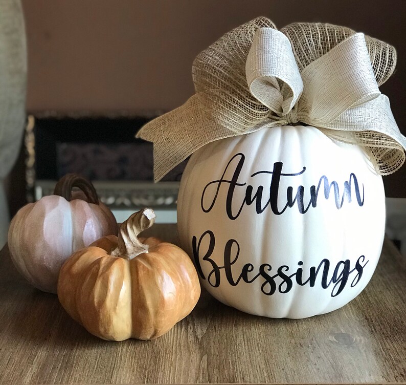 Autumn Blessings Customized Pumpkin - Etsy