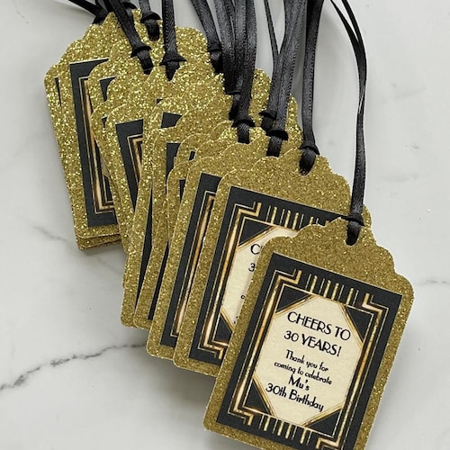 Great Gatsby Birthday Party Stickers or Favor Tags Great - Etsy