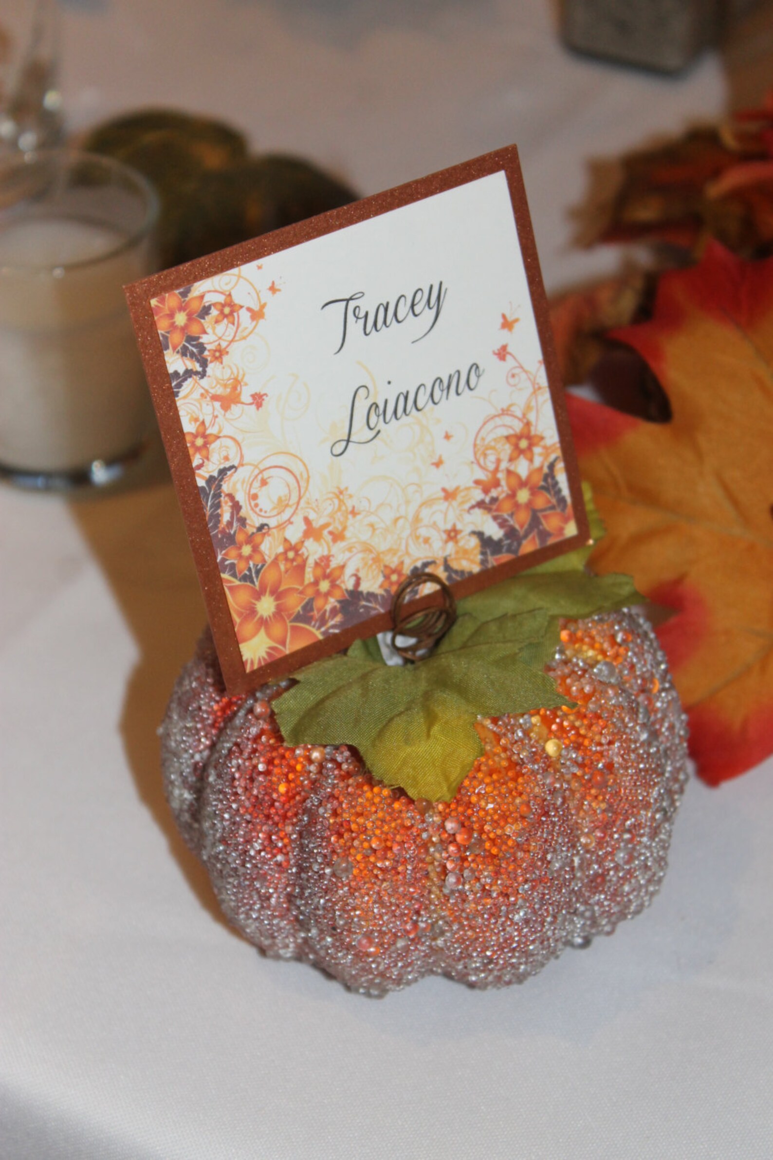 Autumn Elegance Place Card | Etsy