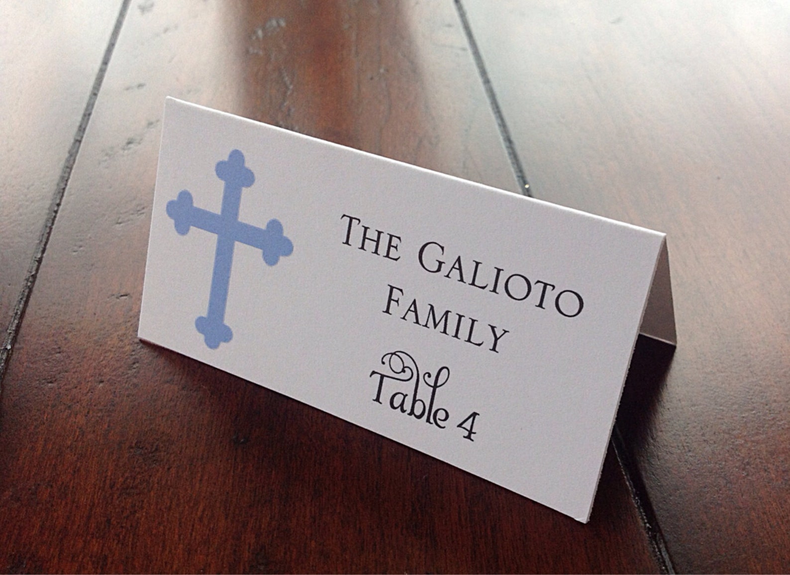 Classy Cross Boy Baptism-communion Place Cards - Etsy