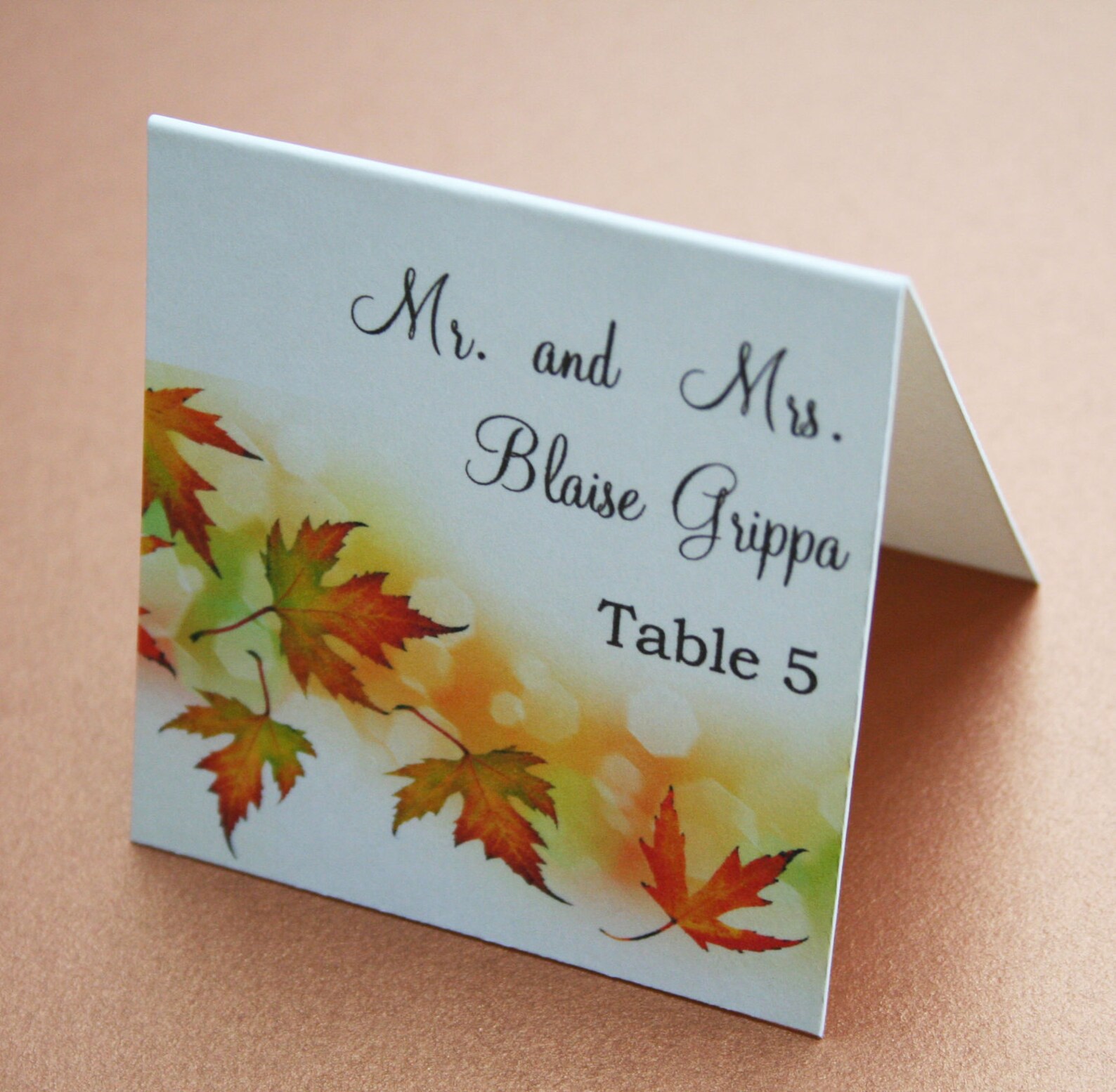 Falling Leaves Place Cards - Etsy