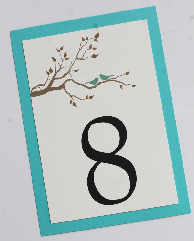 Love Birds Table Numbers | Etsy