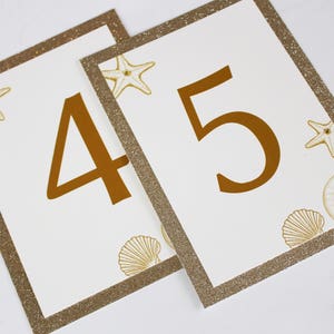 Beach Seashell Elegance Table Numbers - Etsy