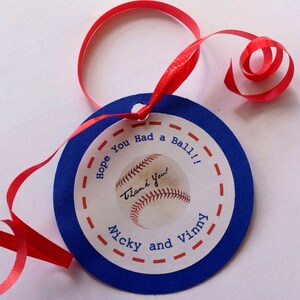 Baseball Party Favor Tags - Etsy