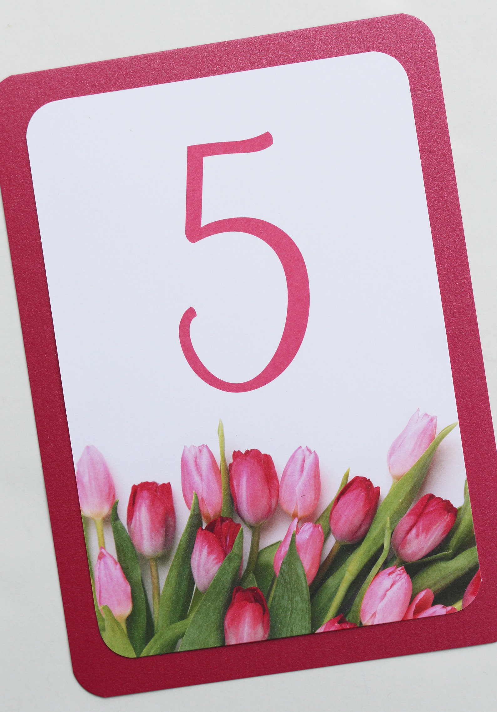 Pink Spring Tulip Table Numbers - Etsy
