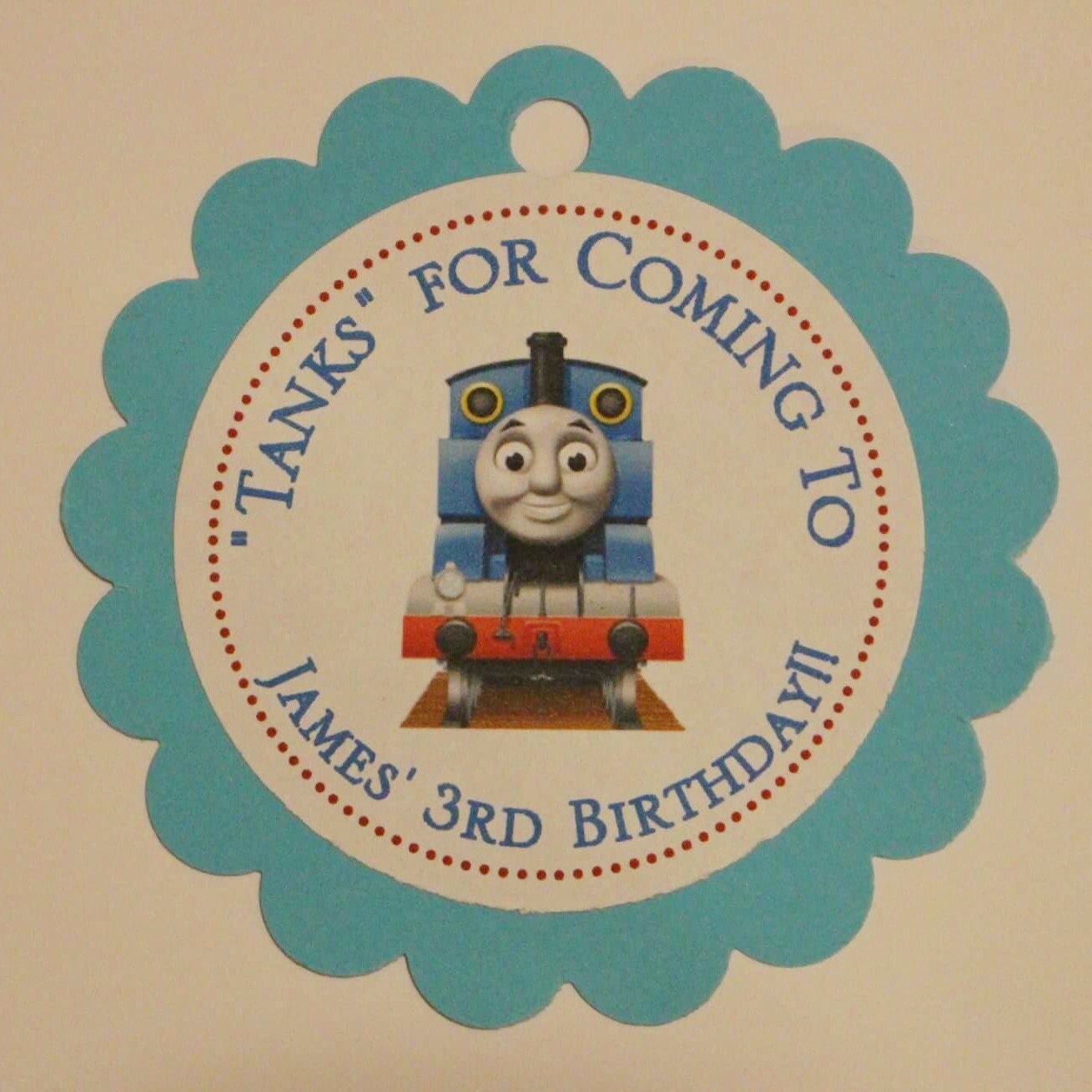Thomas the Tank Engine Party Favor Tags - Etsy