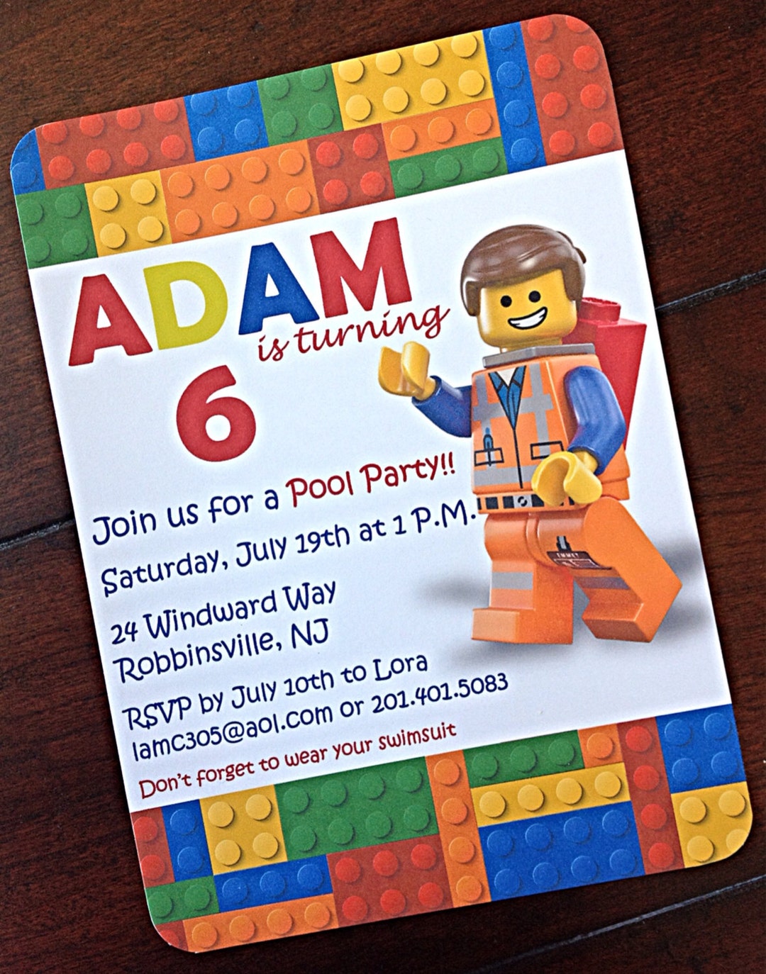 Lego Party Birthday Invitation - Etsy