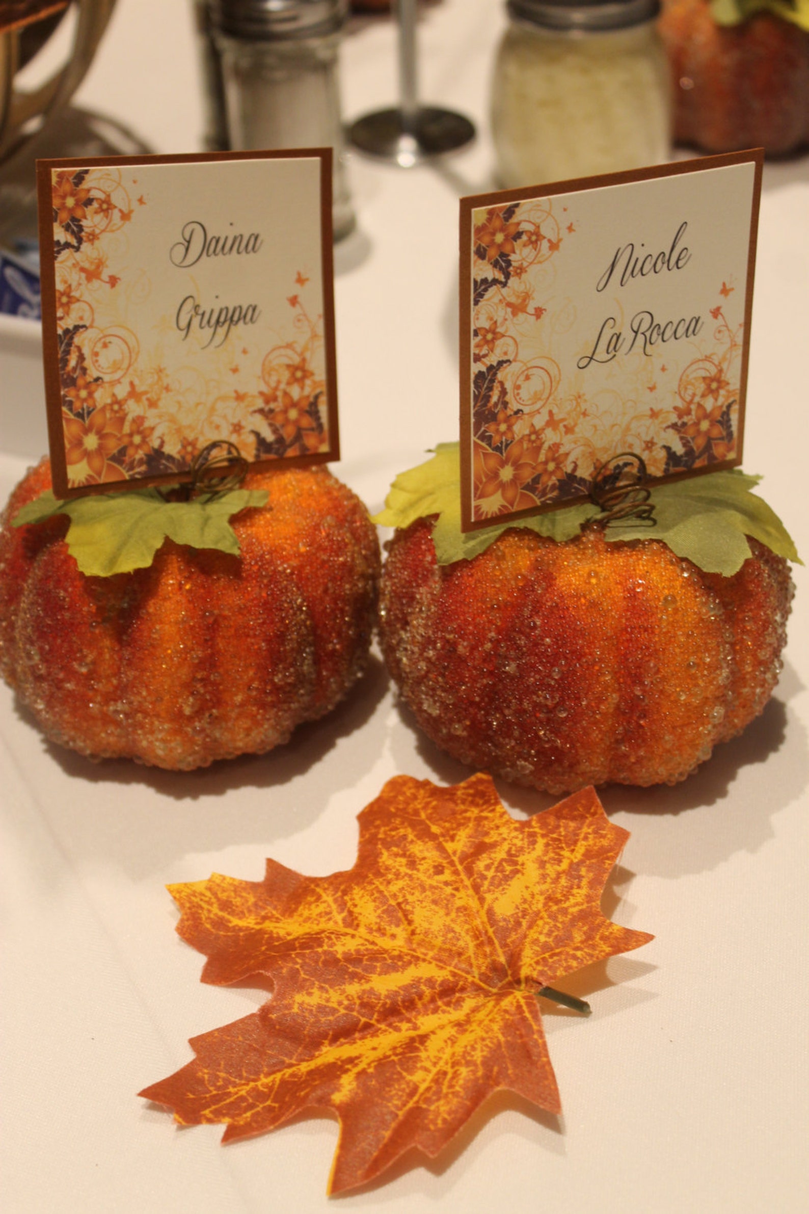 Autumn Elegance Place Card | Etsy