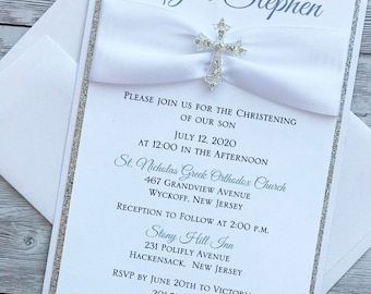 Cross Invitation - Etsy