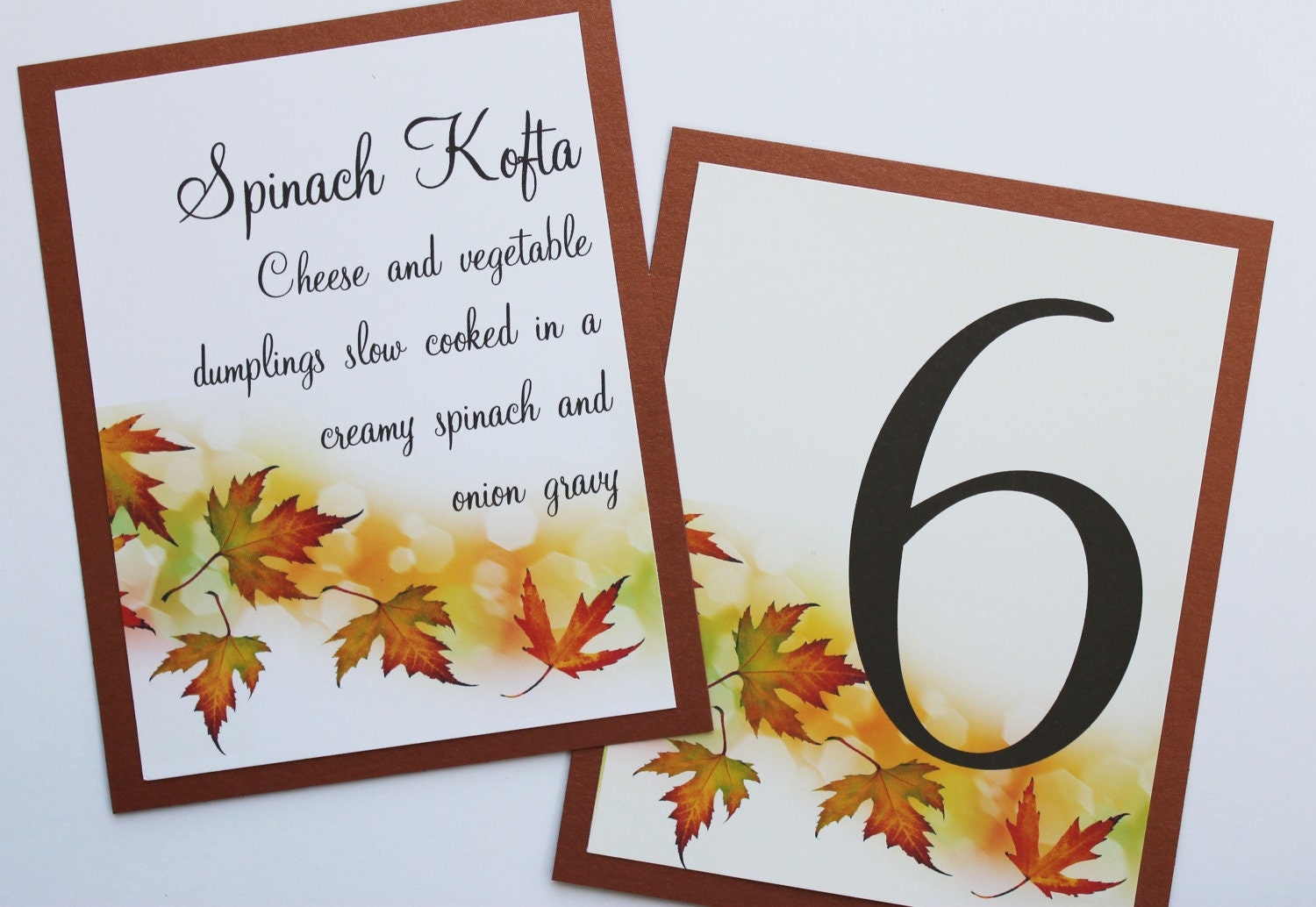 Falling Leaves Table Number Cards - Etsy