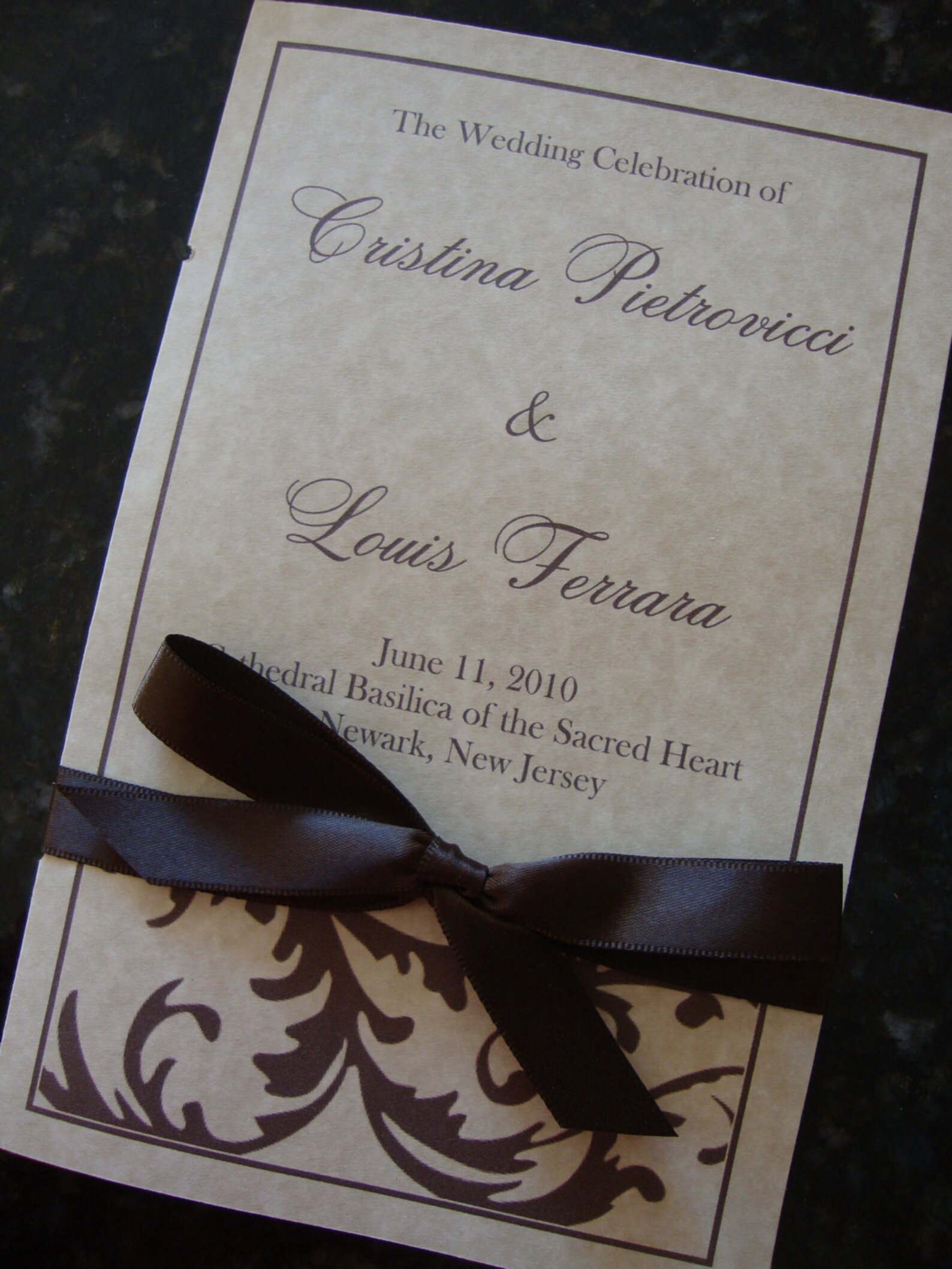 Vintage Parchment Wedding Menu | Etsy