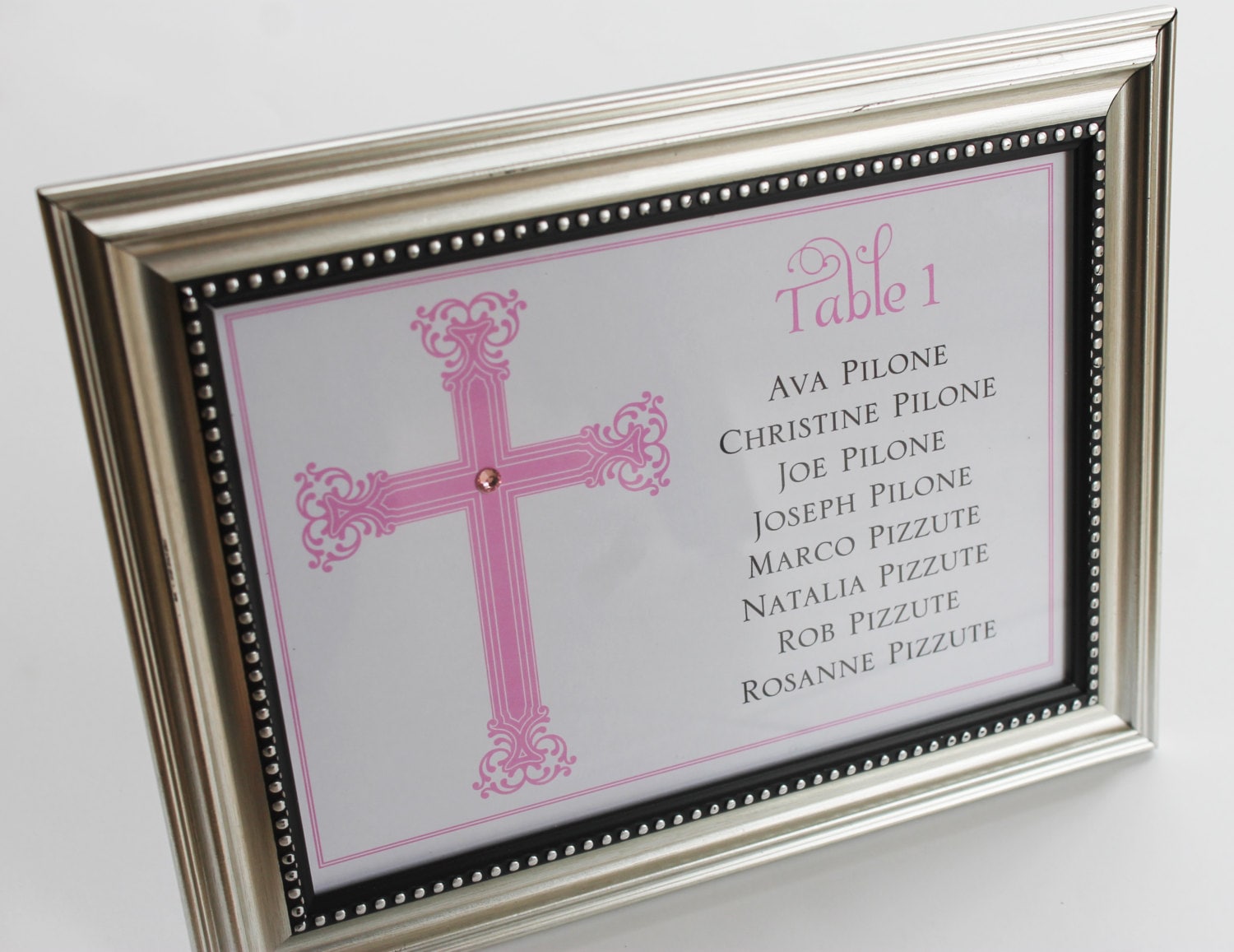 Elegant Cross Baptism-Communion Table Seating Cards | Etsy
