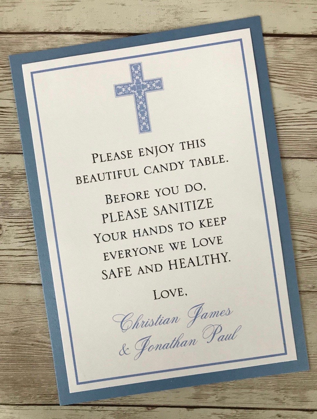 Baptism or Communion Candy Table Sign - Etsy